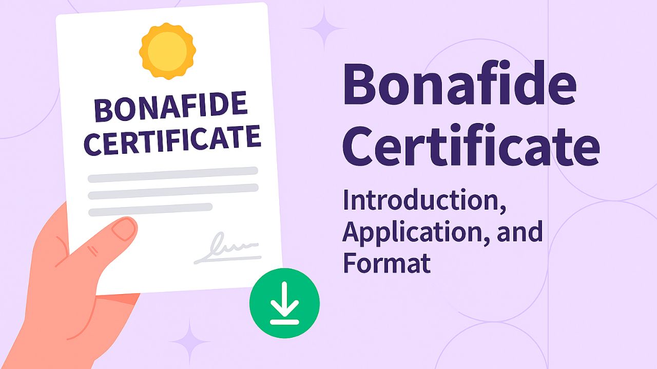 Bonafide Certificate: Full Guide, Formats & Easy Application